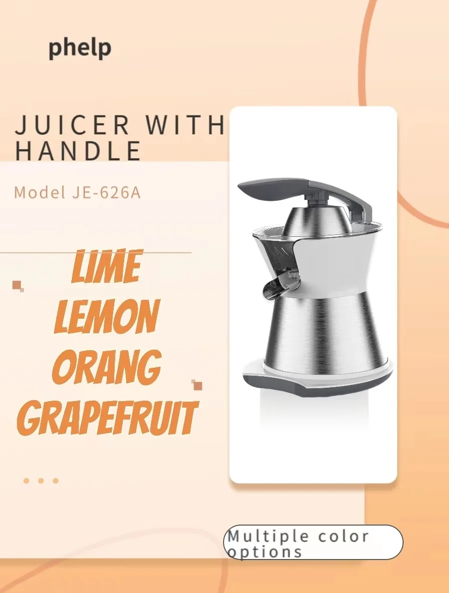 600 Watts Rubber Handle Electelc Lemon Juicer Cone Lid For Easy Use ...