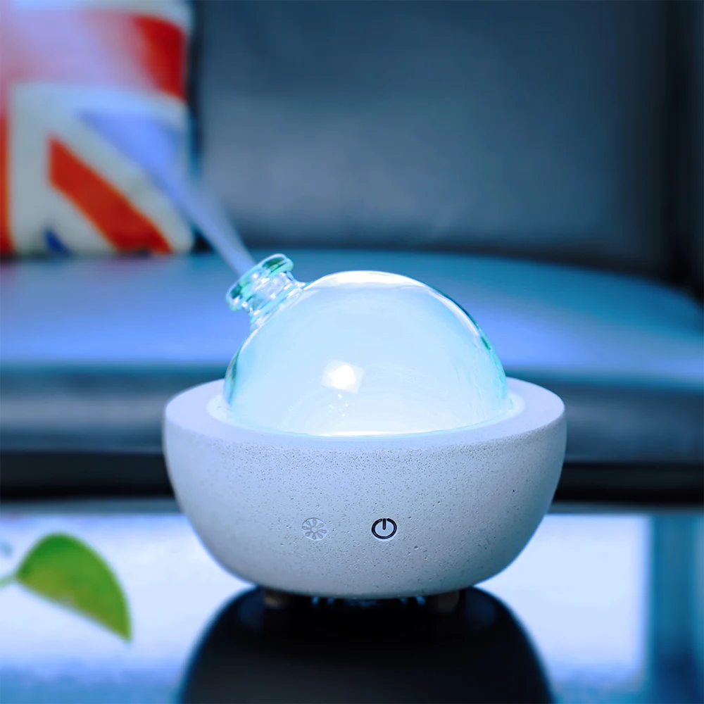 2023 Aromatherapy Oil Diffuser Concrete Luxury Crystal Humidifier ...