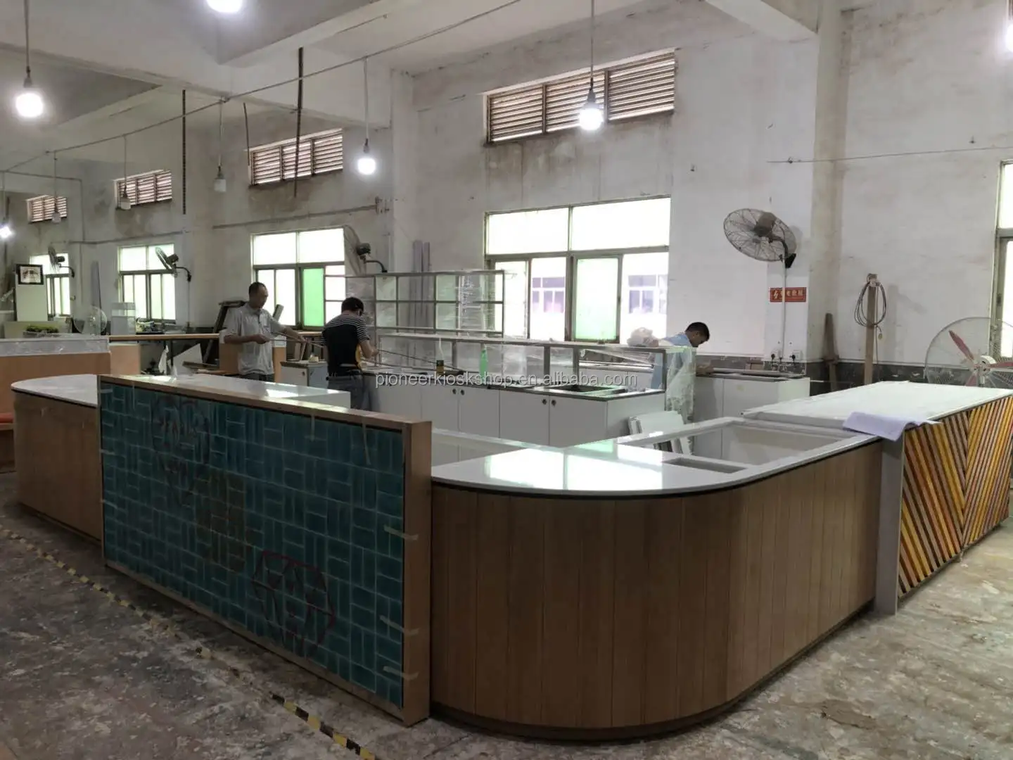 Wooden Coffee Shop Display Counters - Stylish & Durable