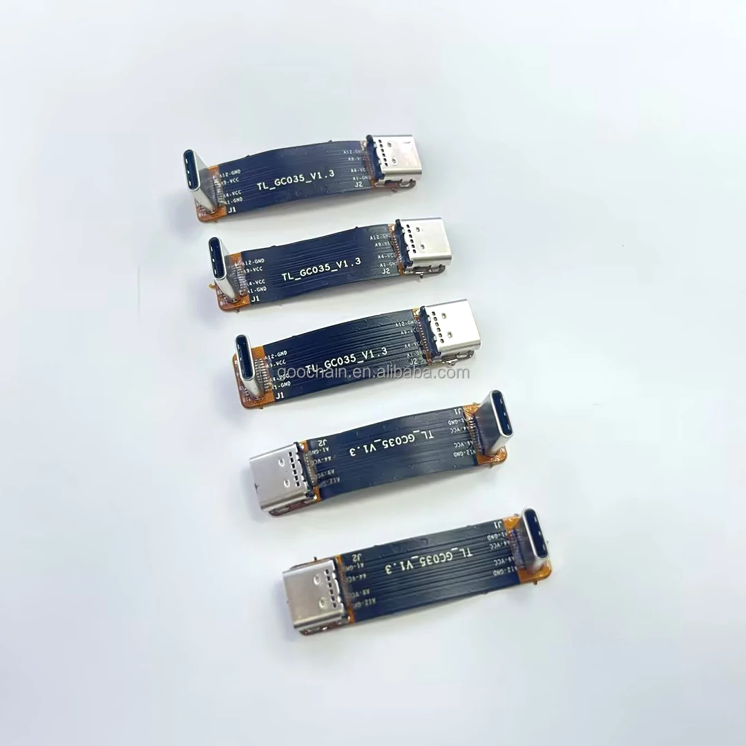 60W 90 Degree 40mm Male to Female USB C FPC FFC FPV Cable