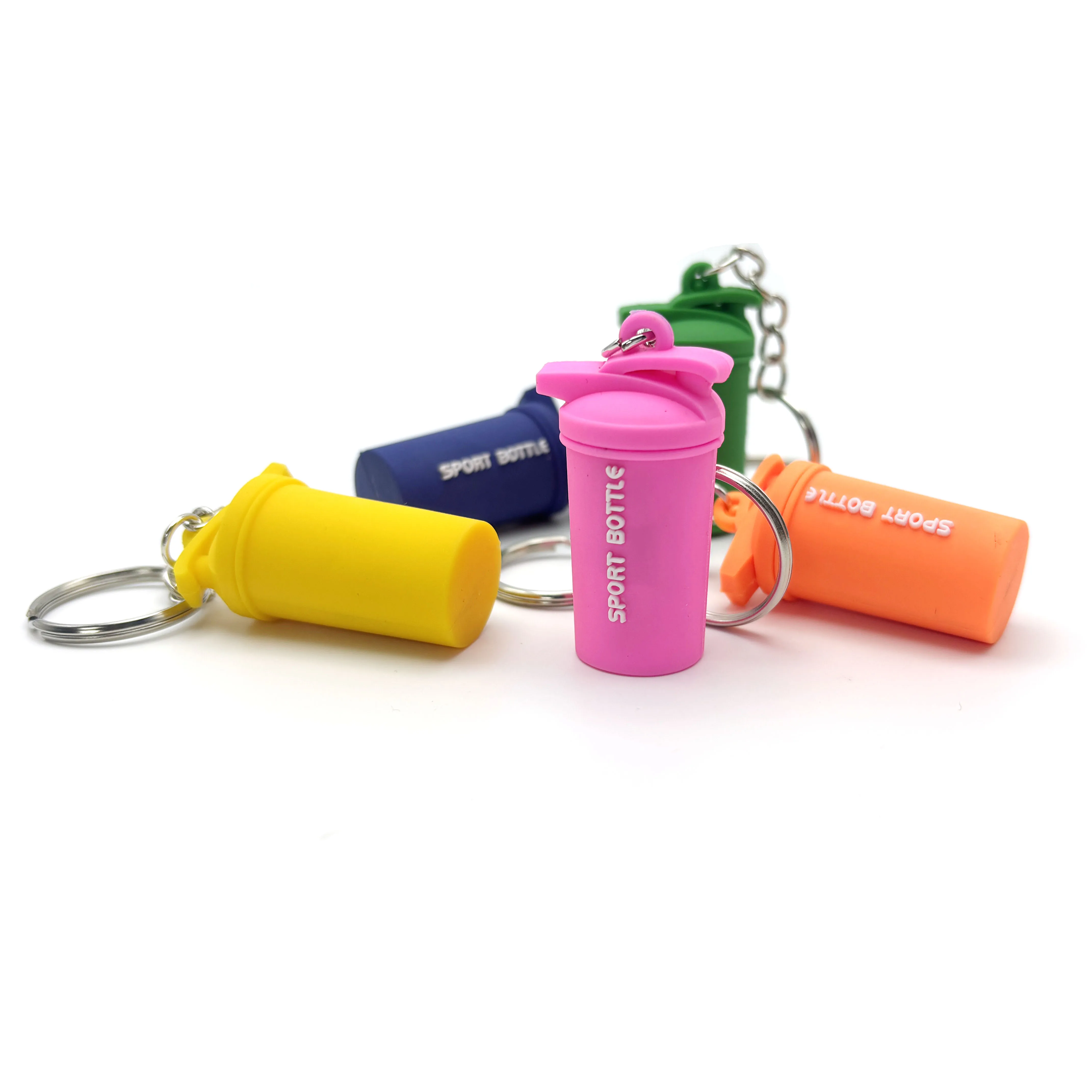 Gym Sport Bottle 3D PVC Key Chain - Protein Powder Shake Cup