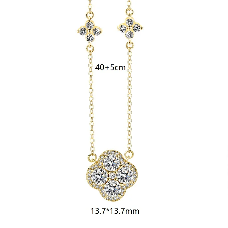 Vana Fine Jewellery S925 Lucky Four-leaf Clover Jewlery Bijoux Women 18k Gold Plated 925 ...