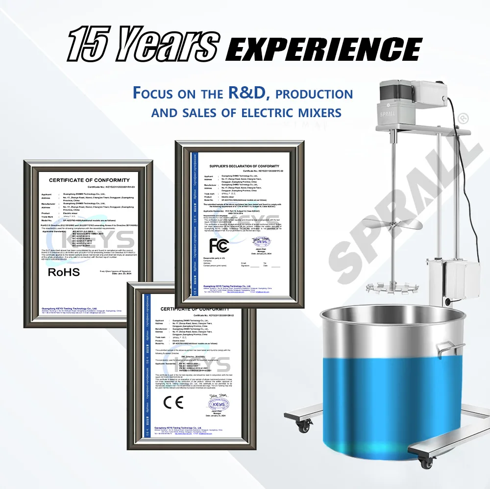 SPRALL Industrial Liquid Mixer - High Productivity Solutions