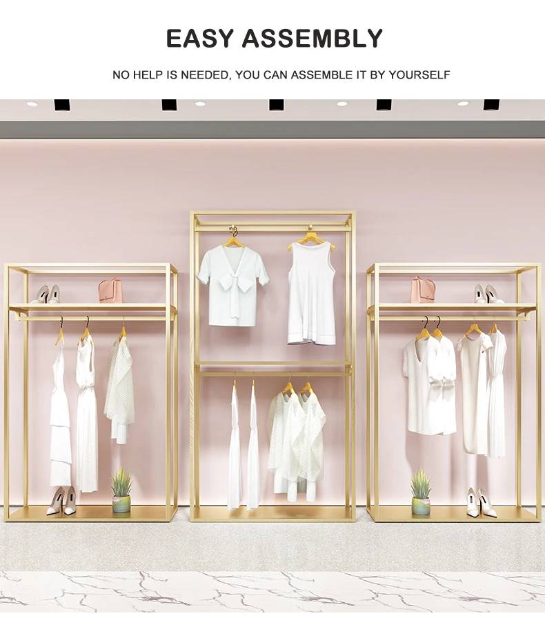 Kainice Gold Garment Shop Interior Decoration Design Modern Garment ...