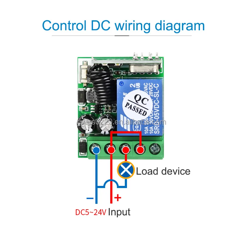 Long Rang DC24V 12V 10A 433Mhz Wireless RF Remote Control Switch ...