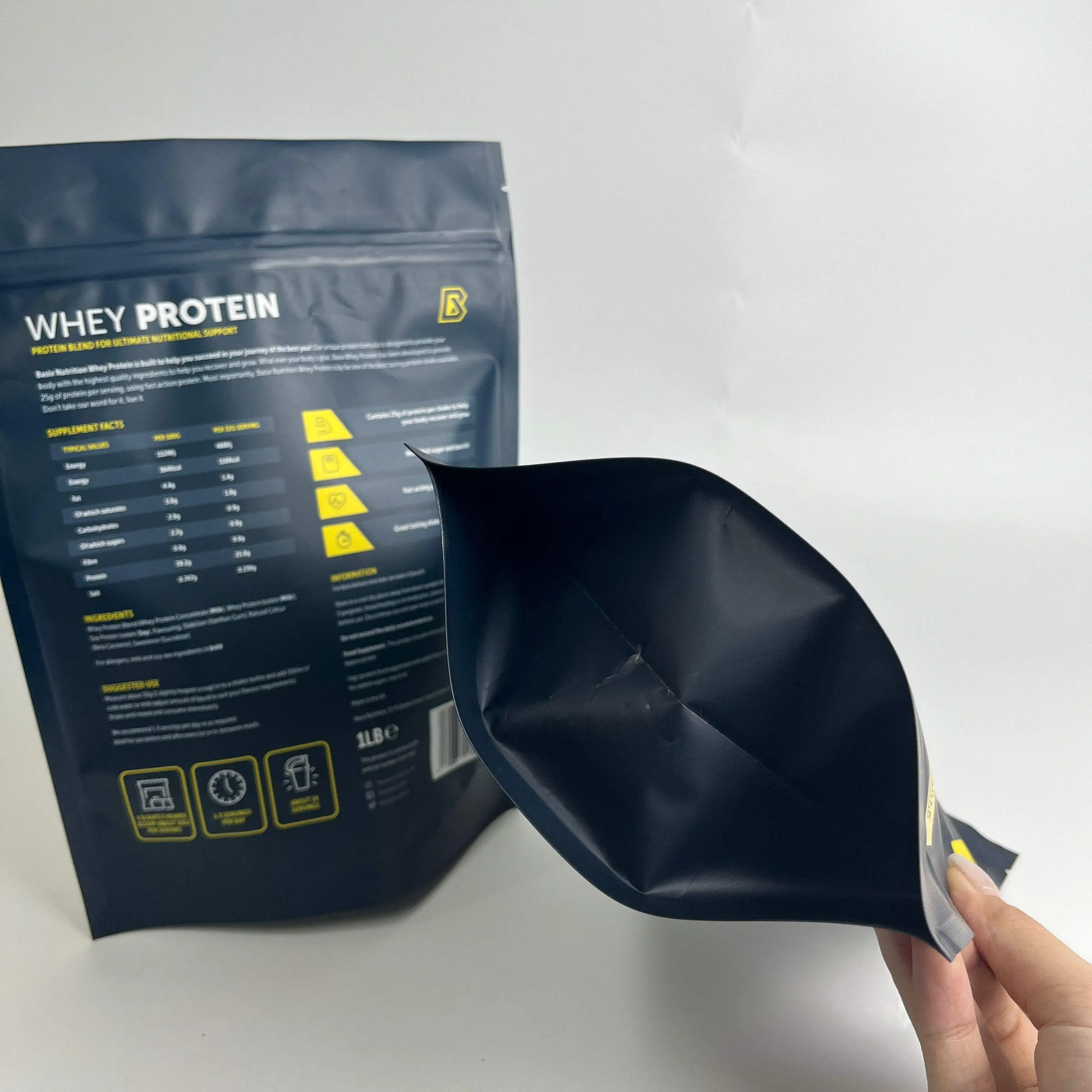 Alibaba.com: Custom Matte Glossy Black Aluminum Foil Stand Up Pouch ...