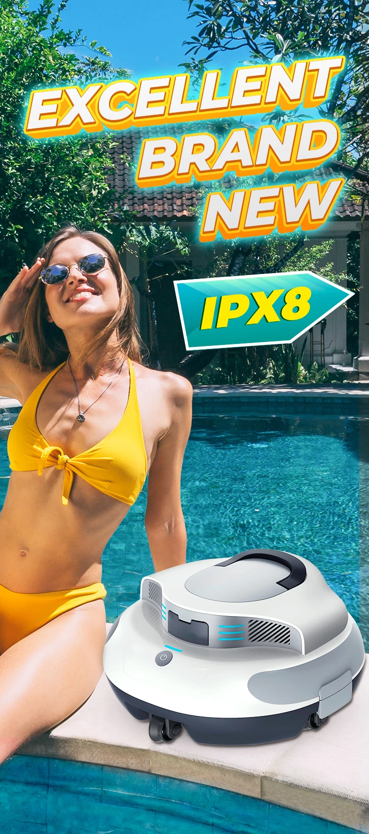 Ul Certificate Self-docking Double Motor 3h Fast Charge Cordless Pool Robot Automatic Pool ...