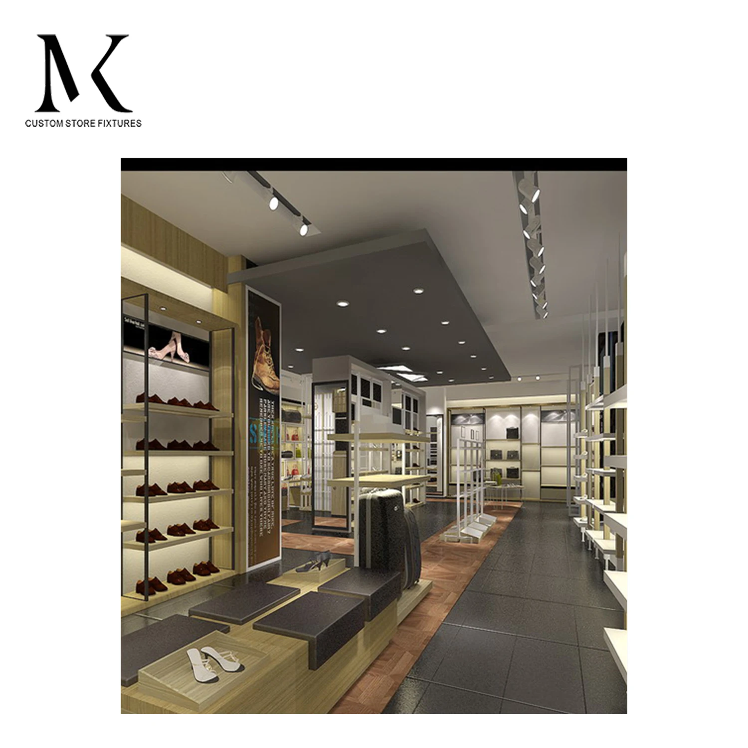 Lishi Sport Shoe Showroom Design Premium Shoes Display Furniture for ...