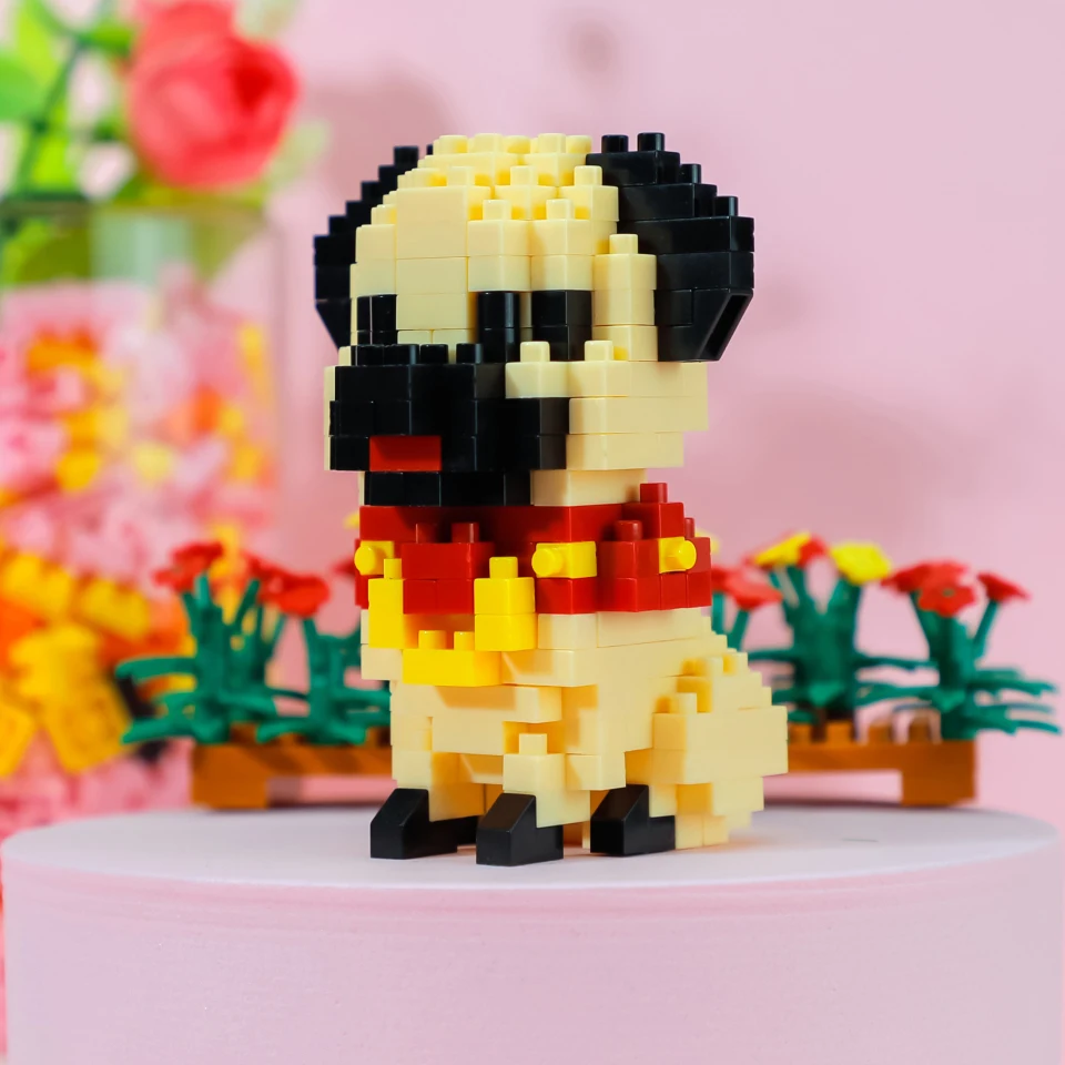 Diy Mini Cartoon Animal Building Blocks Dog Mini Building Blocks ...