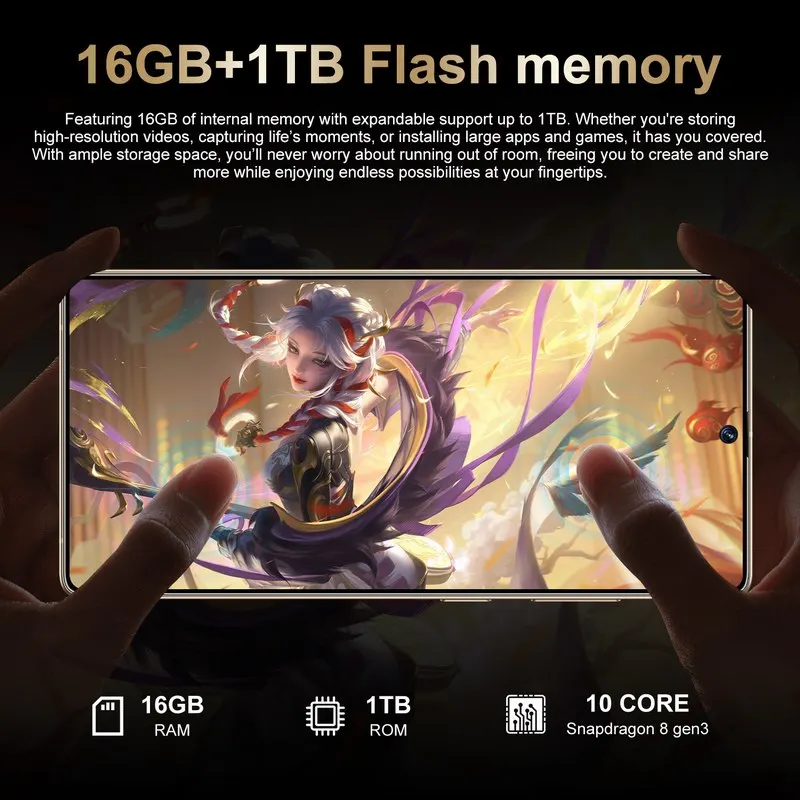 2025 S25 Ultra Original 16GB+1TB 72mp+108mp Unlock Display Android 14 ...