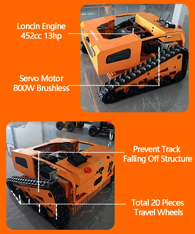 Remote Control Rc Lawn Mower Mulcher For Slopes 45 50 55 Degree - Buy ...