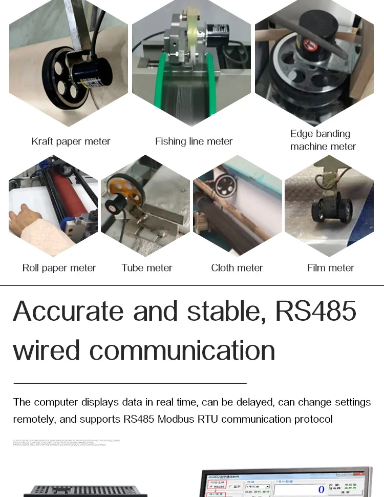 Jakon Sd76-rs Led Digital Length Meter Counter With Modbus Rs485 Odm