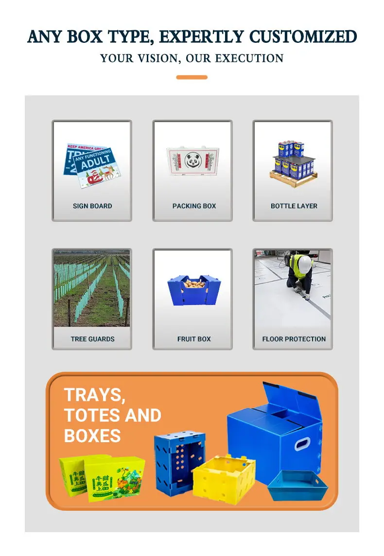 Eco-Friendly Calcium Plastic Waterproof Packaging Box Fruit and ...