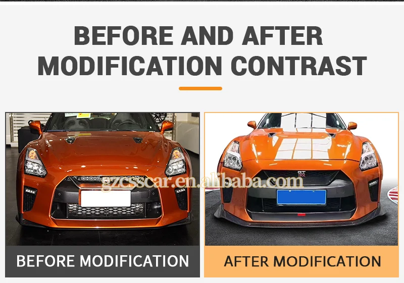 Vari Style Carbon Fiber Front Lip Splitter For Nissan Gtr R35 2017 ...