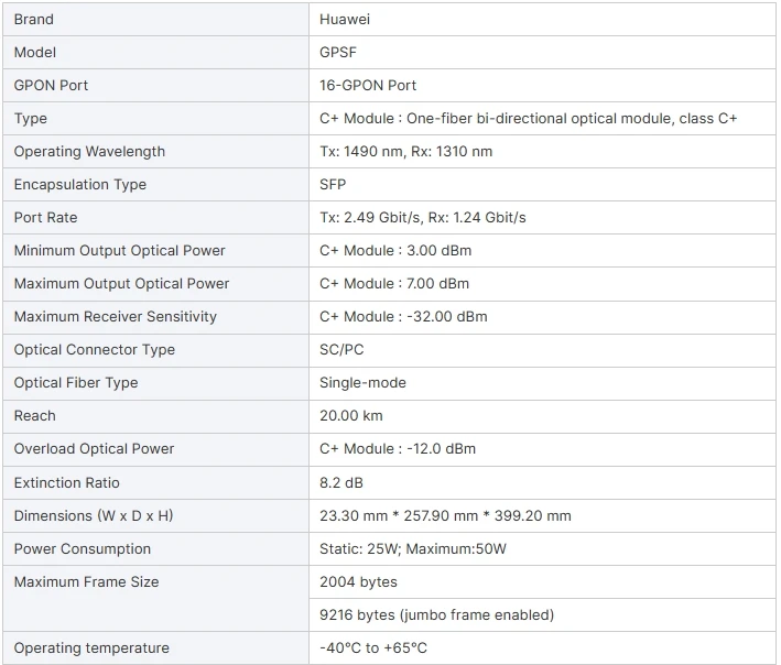 Huawei Olt Card Gpsf 16 Port Gpon Card For Olt Ma5800 - Buy Gpsf olt ...