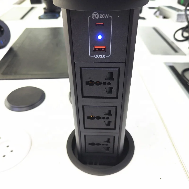 100mm Smart Home Office Universal Power Outlet - Motorized