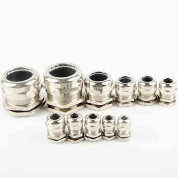 Brass Nickel-plated Locking Glands Metric Pg25series Metal Cable Glands Waterproof Joints ...