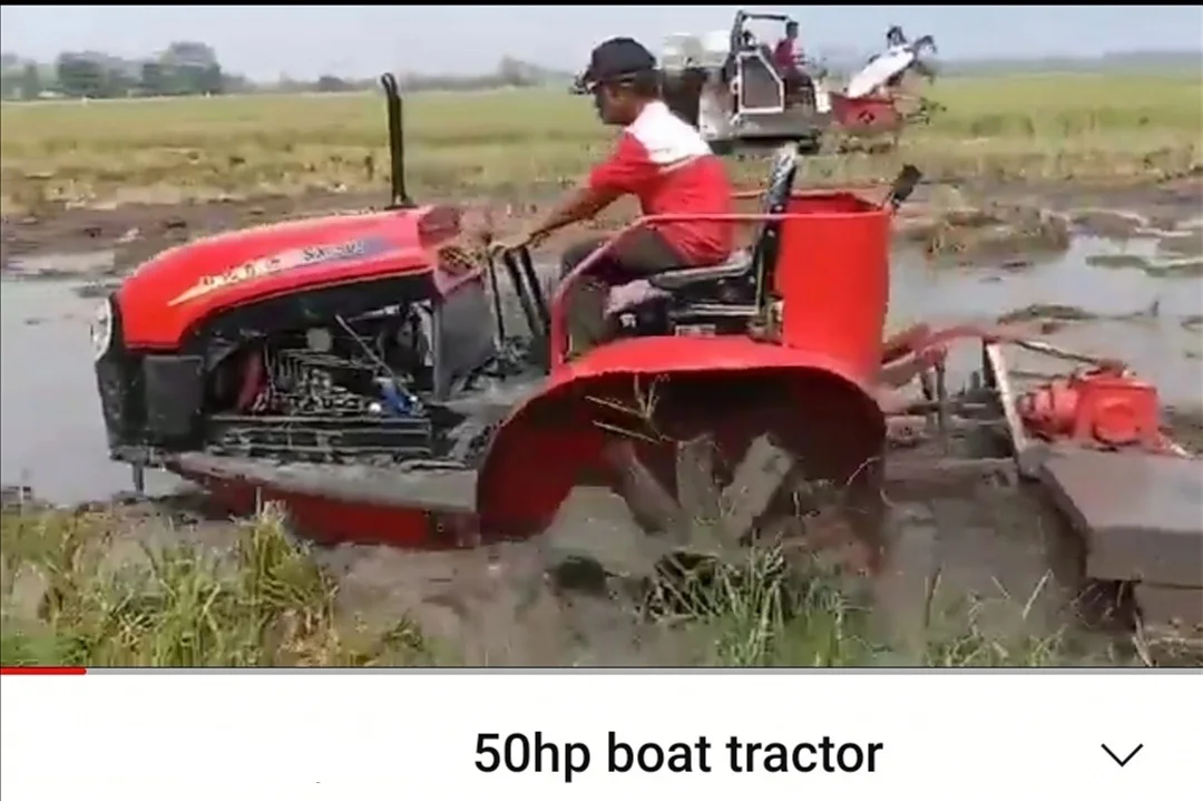 Paddy Field Tractor Paddy Field Boat Tractor Paddy Tire Farm Boat ...