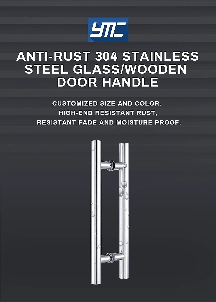 H Type Professional Round Tube Brass Pull Handle for Sliding Bathroom ...