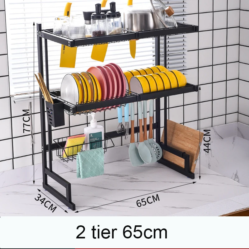 65cm Factory Sale Multifunctional Kitchen Steel Rack Storage Shelf Over ...