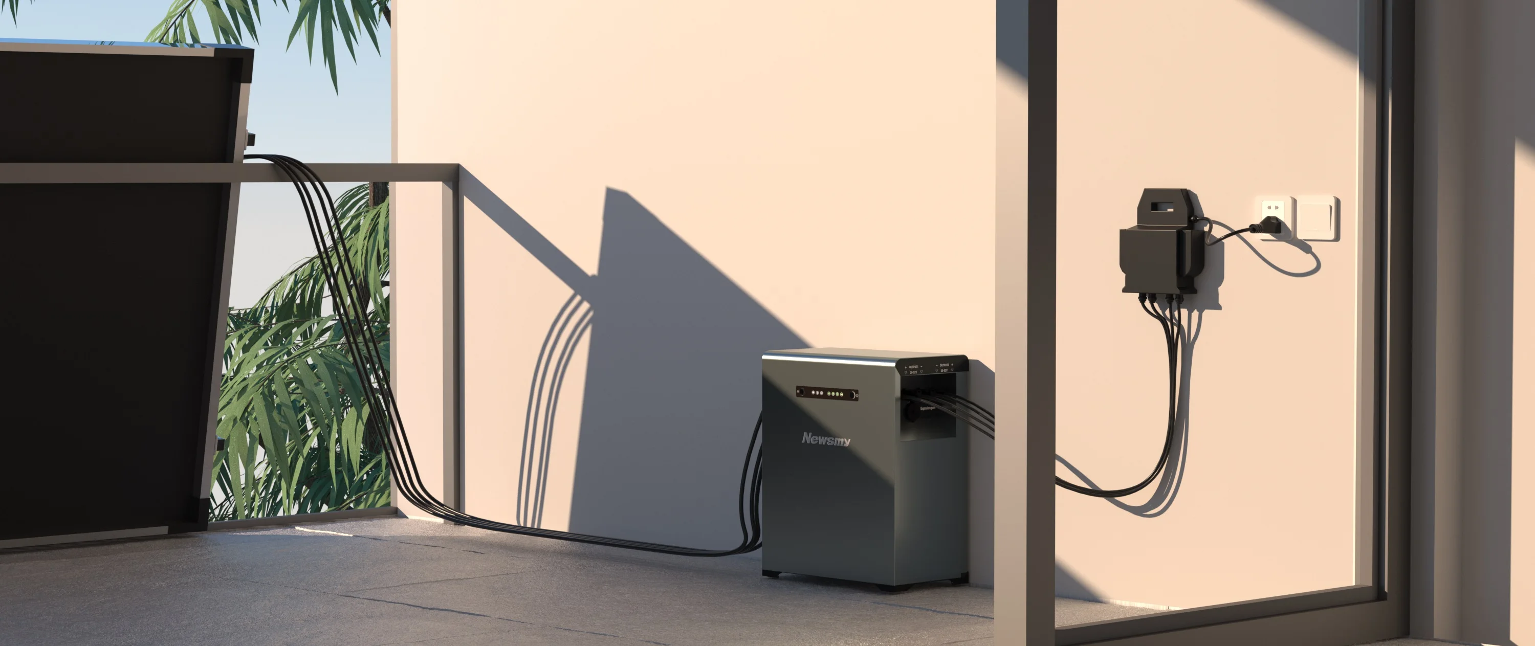 Newsmy Micro Inverter Battery Balcony Solar Power System