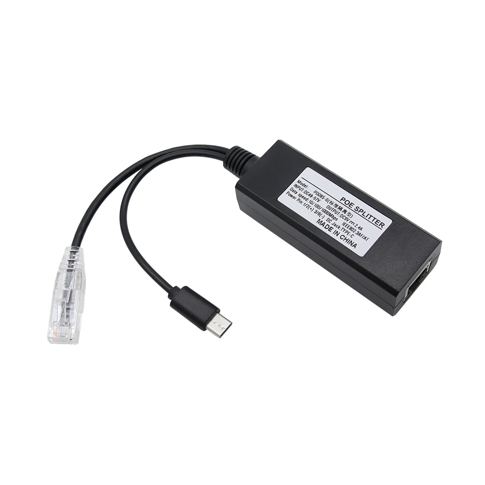 Oem Type-c Poe Separator Splitter Rj45 Adapter Cable Combiner Upoe Usb ...