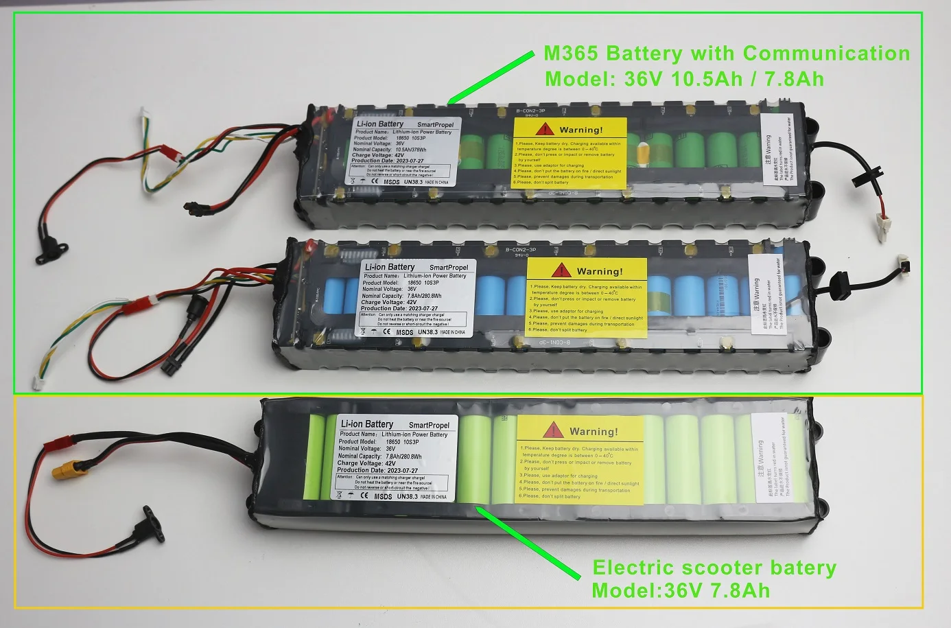 36v 7.8ah 18650 Lithium Ion Batteries for Xiaomi M365 Scooter