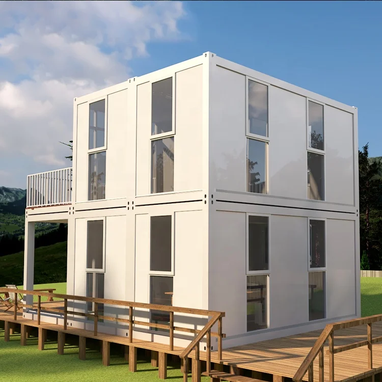 Modern Luxury Villa 20ft/40ft Prefab Container Home Two Story Flat Pack ...
