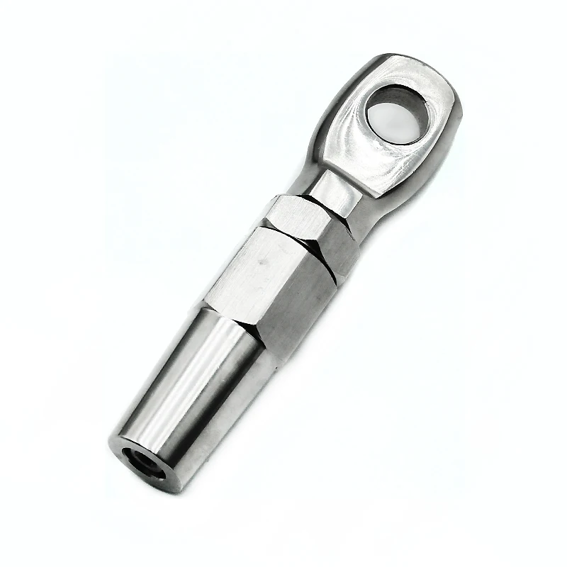 Cable Railing Terminal Polished Stainless Steel Swageless Eye Terminal ...
