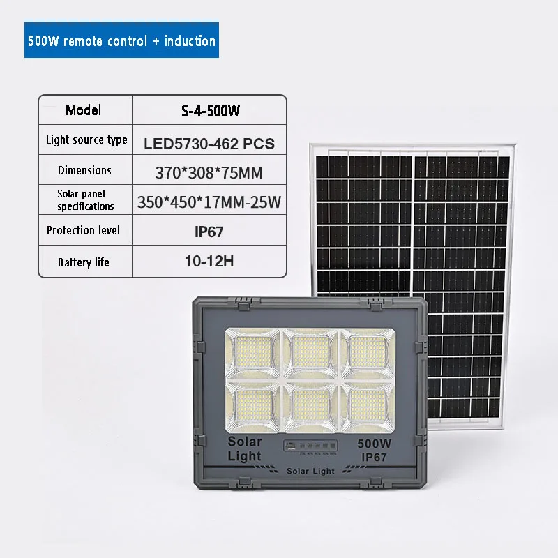 Factory Direct Sales Led High Power 500w Solar Floodlight Outdoor ...