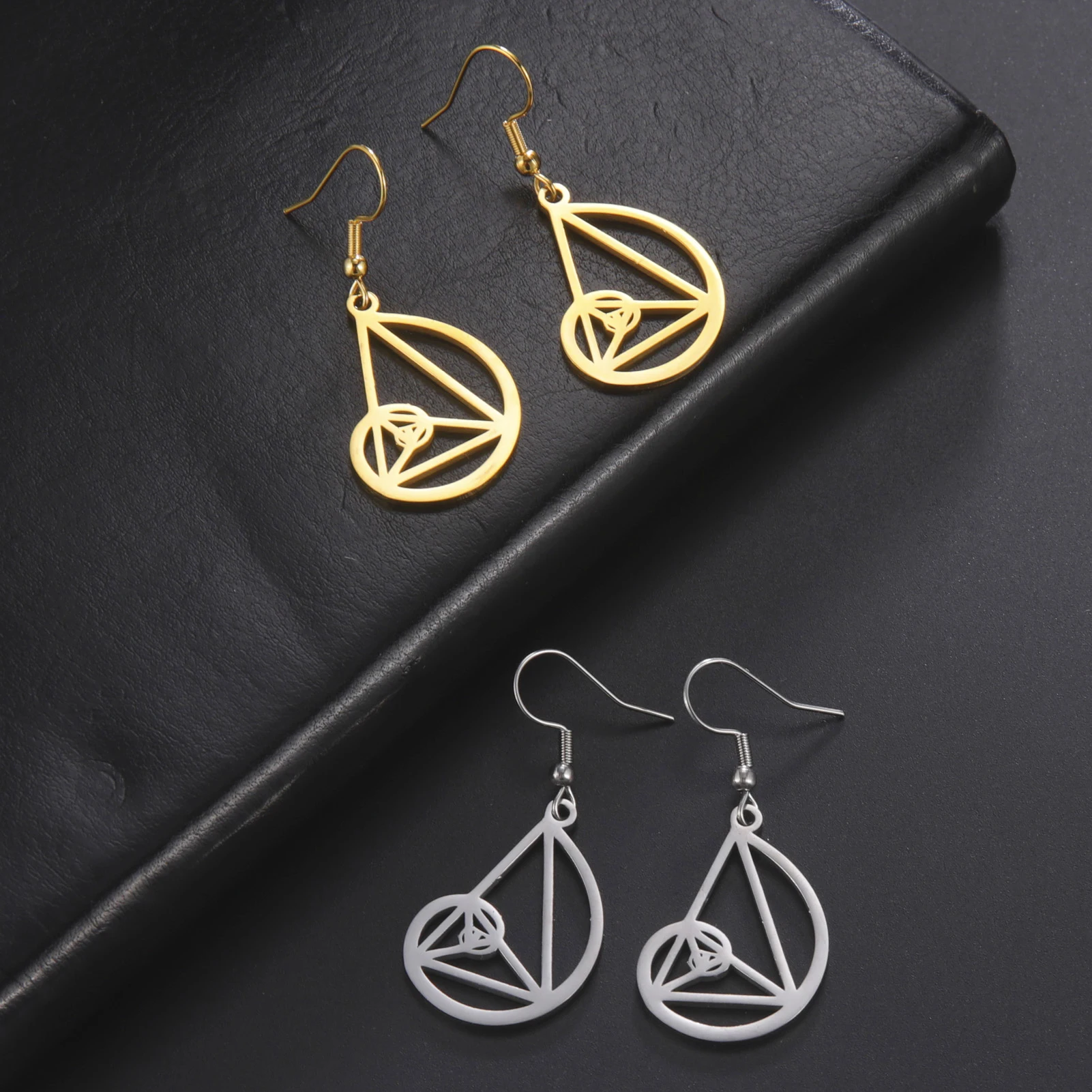 Fibonacci Triangle Spiral Golden Ratio Dangle Earrings Psychology ...