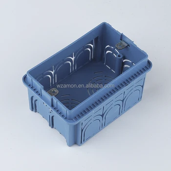 Blue 4x2 3 Modules Pvc Plastic Electrical Wall Switch Outlet Receptacle ...