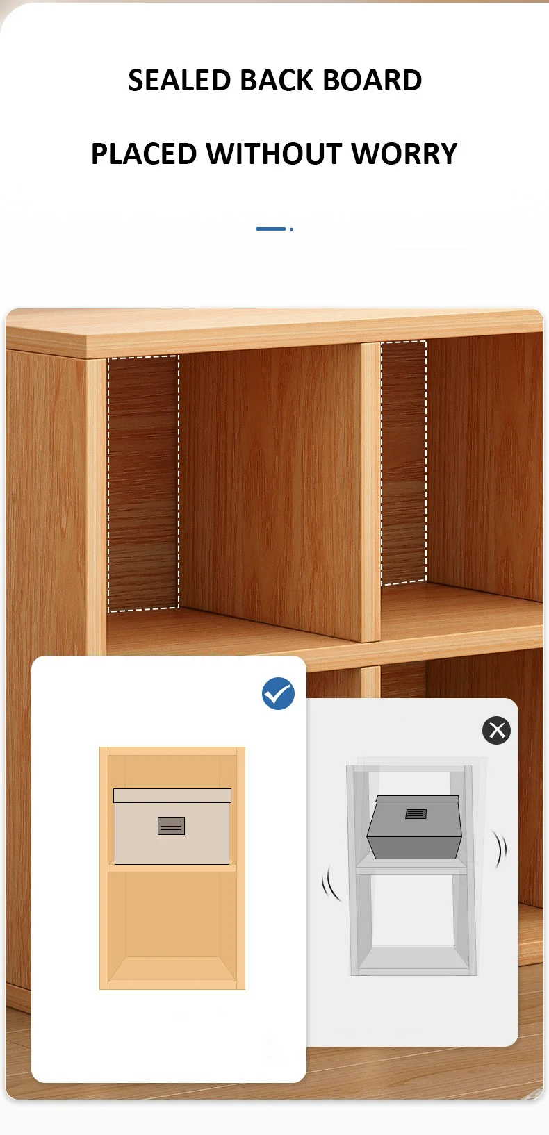 Wooden Bookcase Partition Wall Cabinet - Space-Saving Storage
