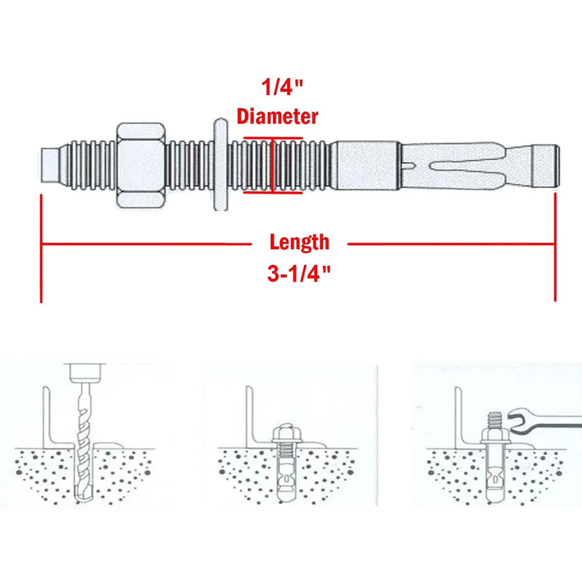 Hot Steel Galvanized Rebar Wedge Anchors Through Bolts Wedge Expansion ...