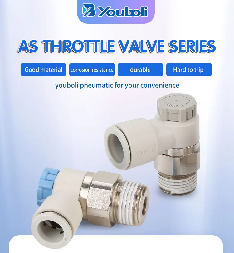 Smc Type Pneumatic Connector Ybl As3201f -as4201f Pneumatic Throttle Speed Control Valve ...