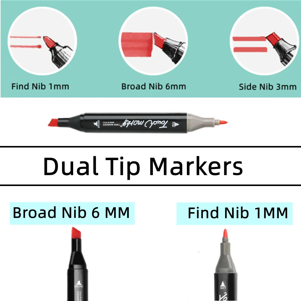 Dual Tip Art Markers OEM - Versatile Sketching Tools
