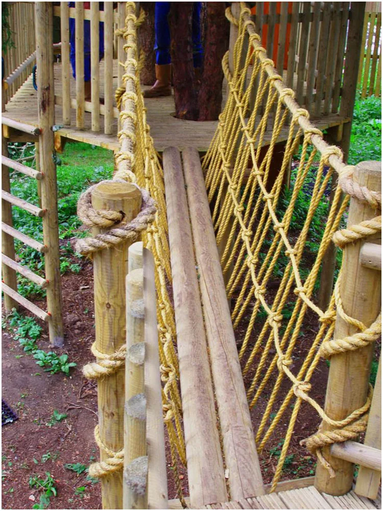 Park Bridge Wooden Rope Balance Bridge for Kids & Adults - Durable ...