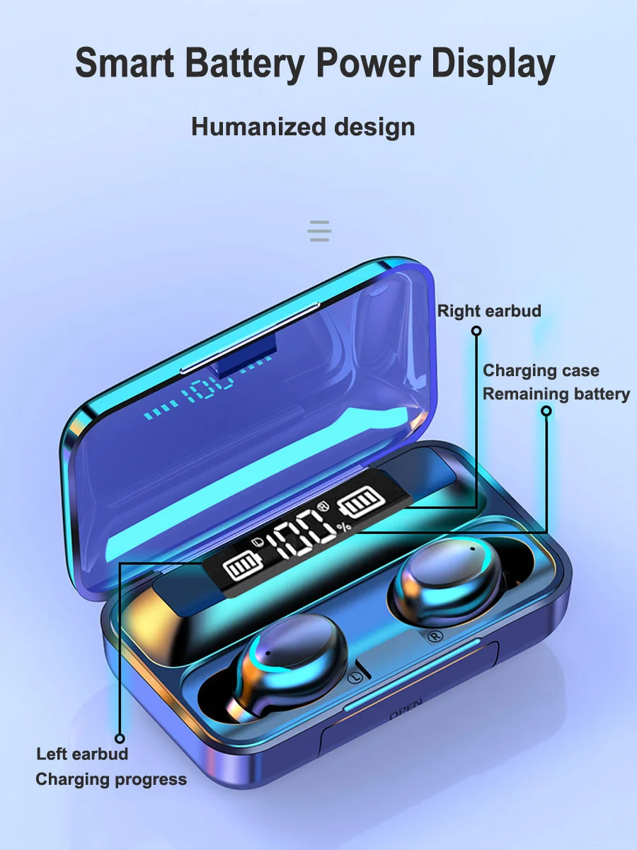 Wholesale TWS F9-5 Earphones - Stereo, Waterproof, and Comfortable