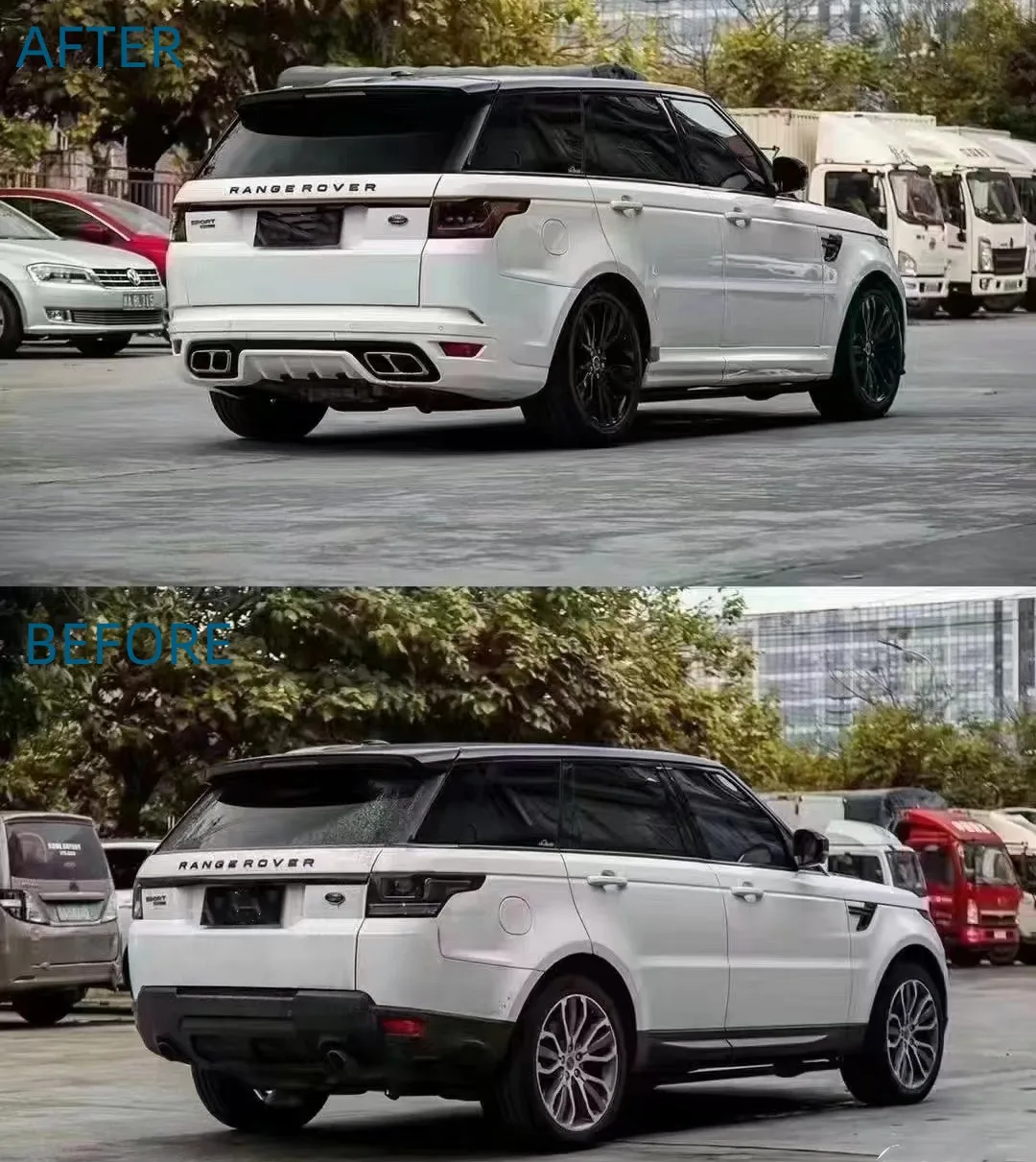 Car Body Kit for Range Rover Sport 2014-2017 to SVR with Front Rear ...