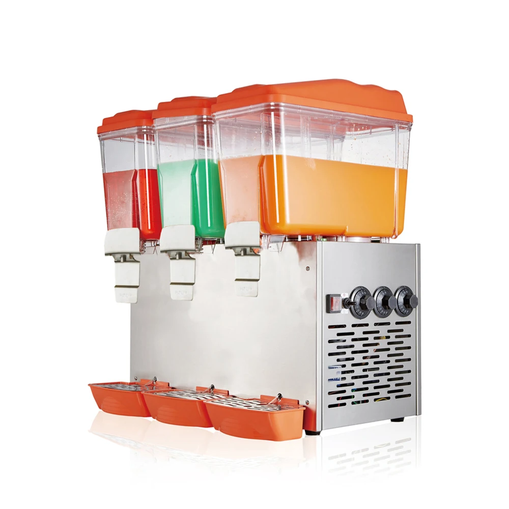 Commercial 36l Cold Juice Dispenser 3 Tanks Electric Plastic Juice ...