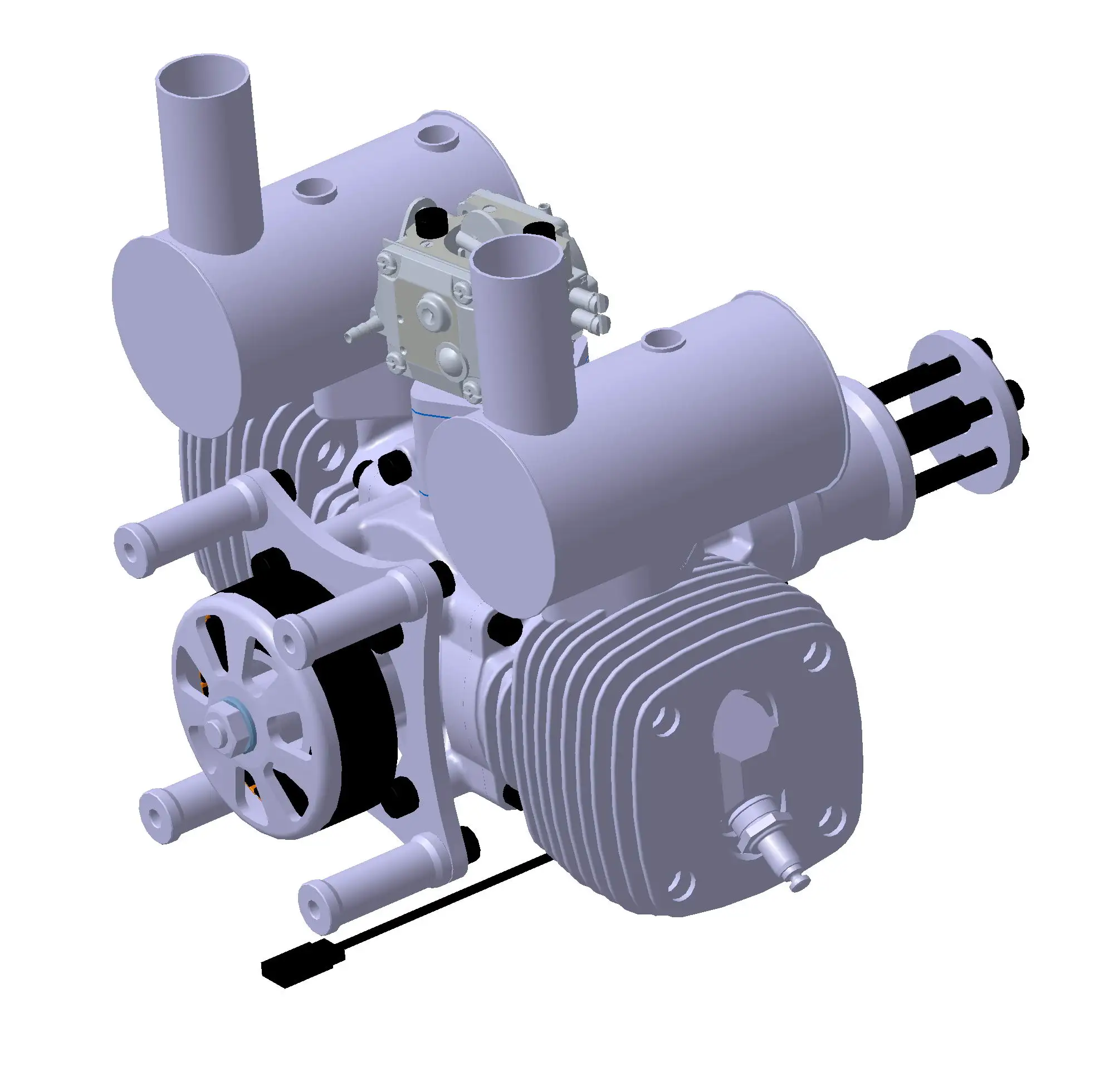 The Uav Is Horizontally Opposed With A Two-cylinder Two-stroke Gasoline ...