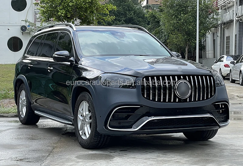 X167 GLS63 Style Front Bumper with Grille Car Body Kit for Mercedes GLS ...