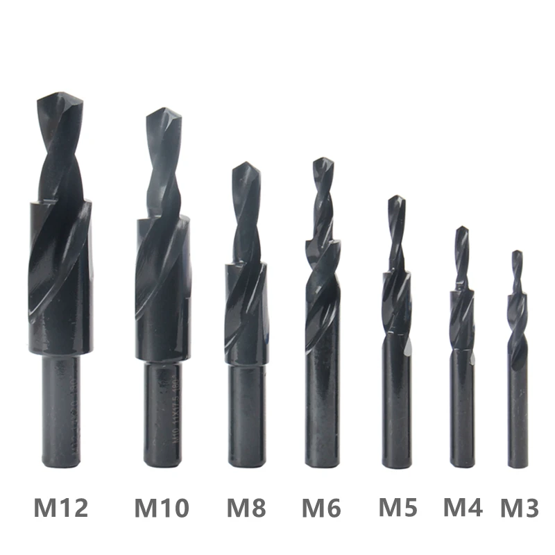 Hss 6542 M3-m12 90/180 Degree Two Stage Drill Bit Twist Step Chamfer Conutersink Hole Saw For ...