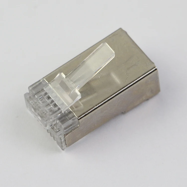 Metal Shell Cat6 Stp 8p8c Rj45 Ethernet Connector Male Network Crimp ...