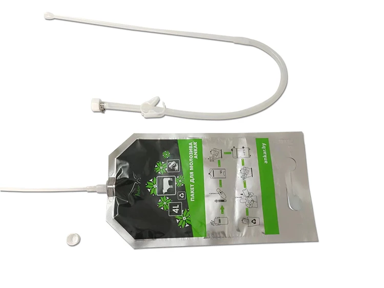 Custom Printed 4L Calf Colostrum Bag with Silicone Tube