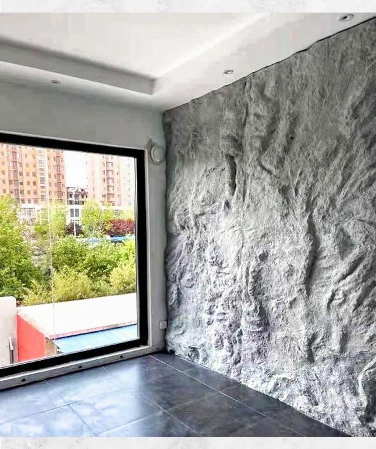Alps FRP ROCK Veneer Stone Wall Panels for Hotel Lobby Decor