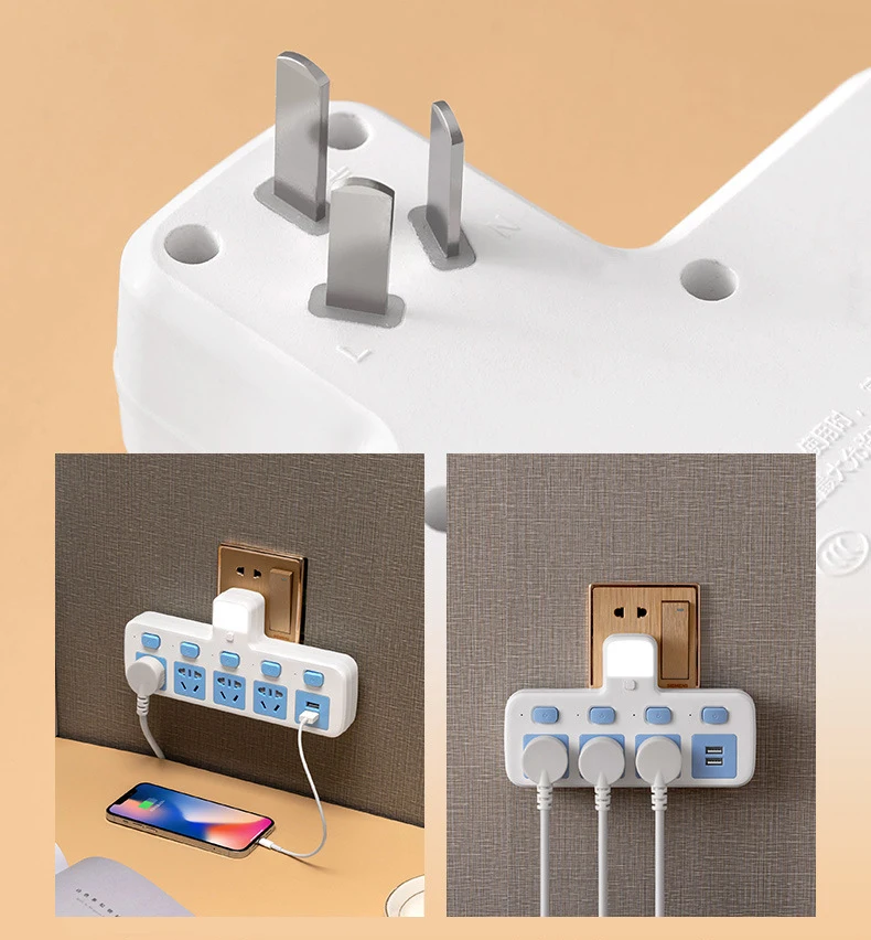 Smart Wireless Lightning Protection Socket Conversion Plug Socket Multi ...