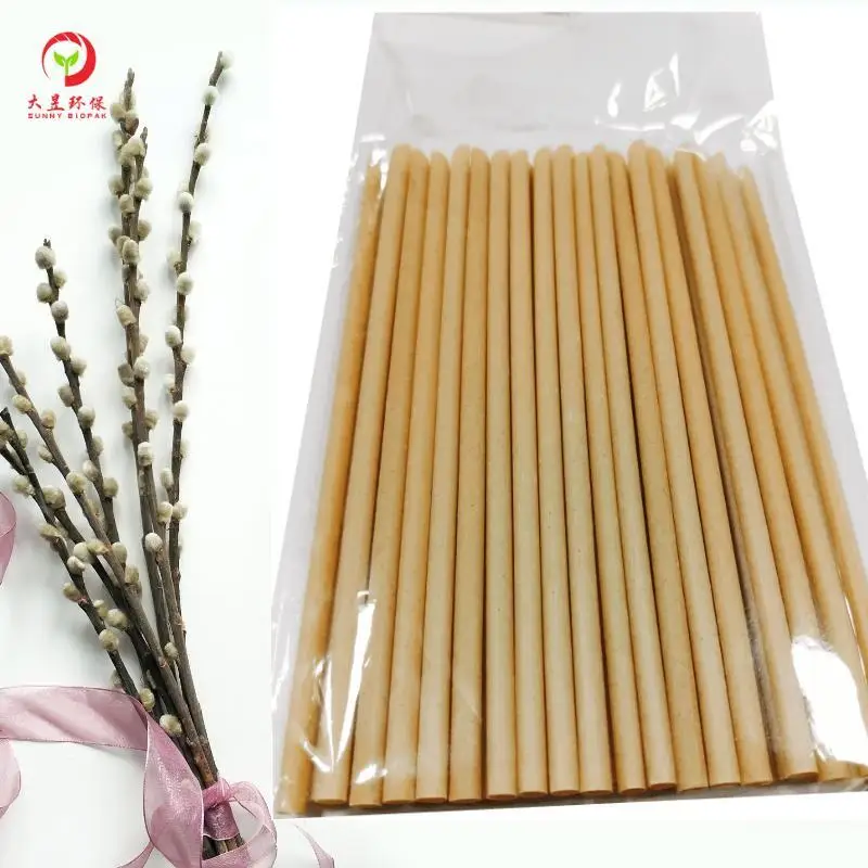 Factory Supply Individual Wrapped Sugarcane Bagasse Drinking Straw ...