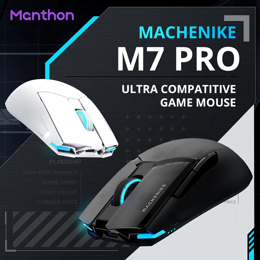 Machenike M7pro Pixart Paw 3104 3395 Sensor Sem Fio Ergonomic Mouse ...