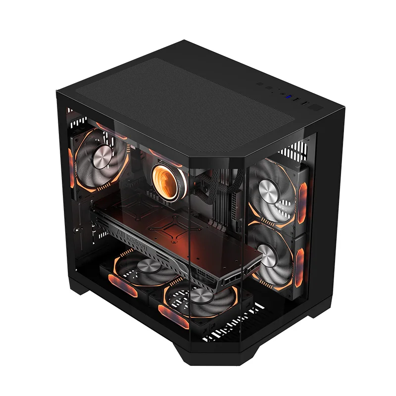 Mini Atx Gaming Computer Case Full View Tempered Glass Gaming Pc Case ...